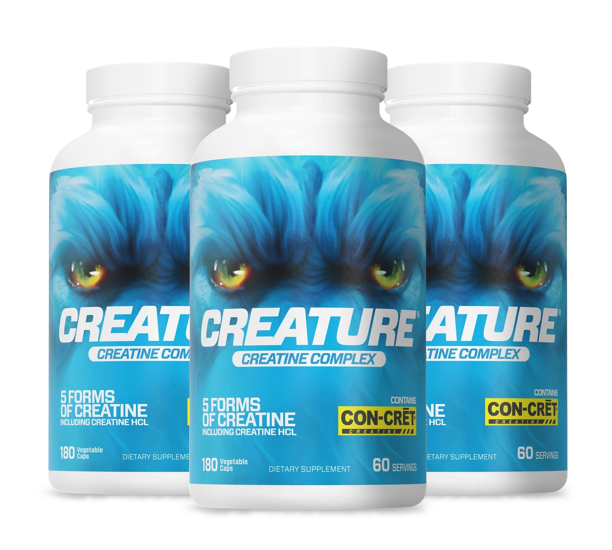 CREATURE CREATINE COMPLEX VEGGIE CAPSULES-NON-GMO-PURE CREATINE – CreatureSupps